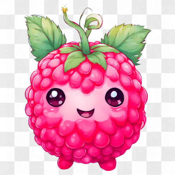 Download Kawaii Pink Raspberry with Smiling Faces Kawaii Online ...
