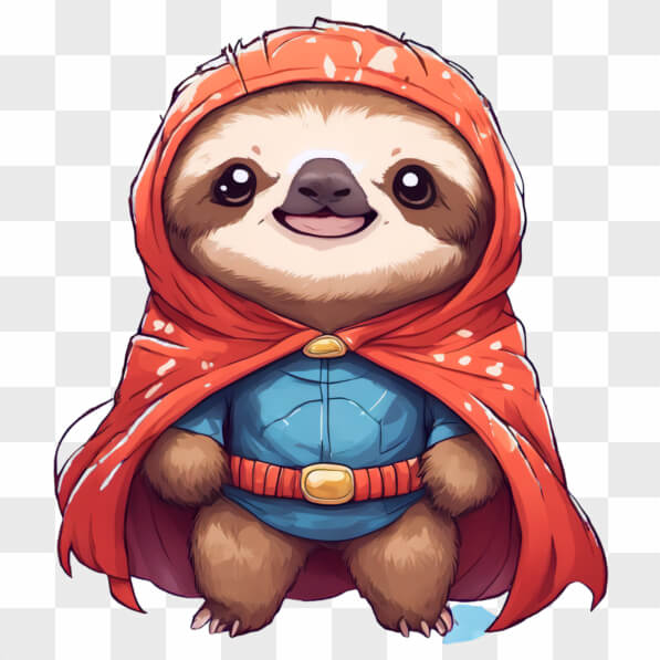 Download Kawaii Sloth Superhero Kawaii Online - Creative Fabrica