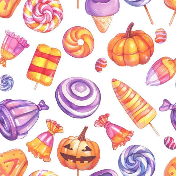 Download Colorful Halloween Candy Pattern Patterns Online - Creative ...