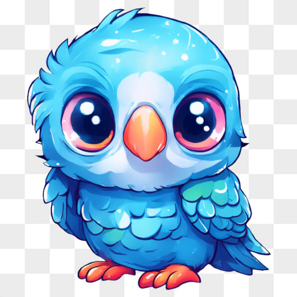 Download Kawaii Blue Bird Kawaii Online - Creative Fabrica