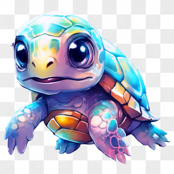 Download Kawaii Turtle with Big Blue Eyes on Shell Kawaii Online ...