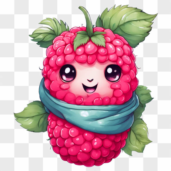 Download Kawaii Raspberry with Orange Scarf and Glasses Kawaii Online ...