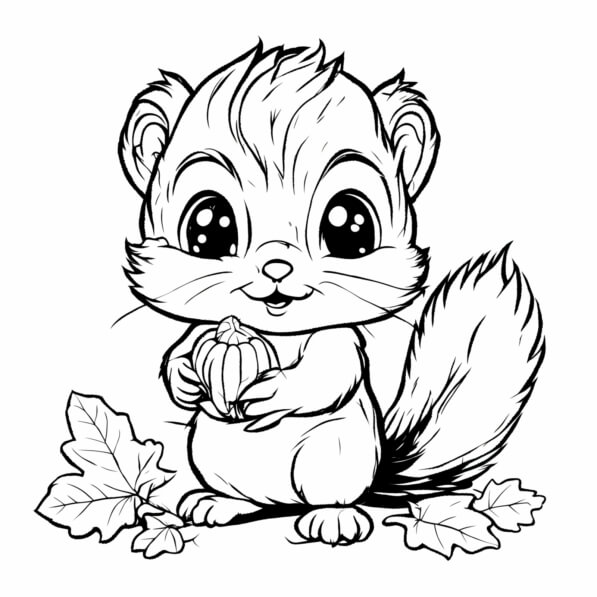 Download Cute Squirrel Coloring Page Coloring pages Online - Creative ...