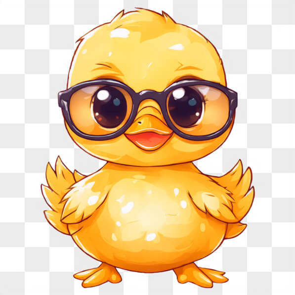 Descarga Patito Amarillo Pequeño con Gafas Kawaii En Línea - Creative ...