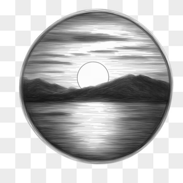 Download Black and White Sunset Drawing Sketches Online - Creative Fabrica