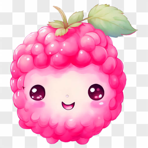 Download Kawaii Raspberry with Green Leaves Kawaii Online - Creative ...