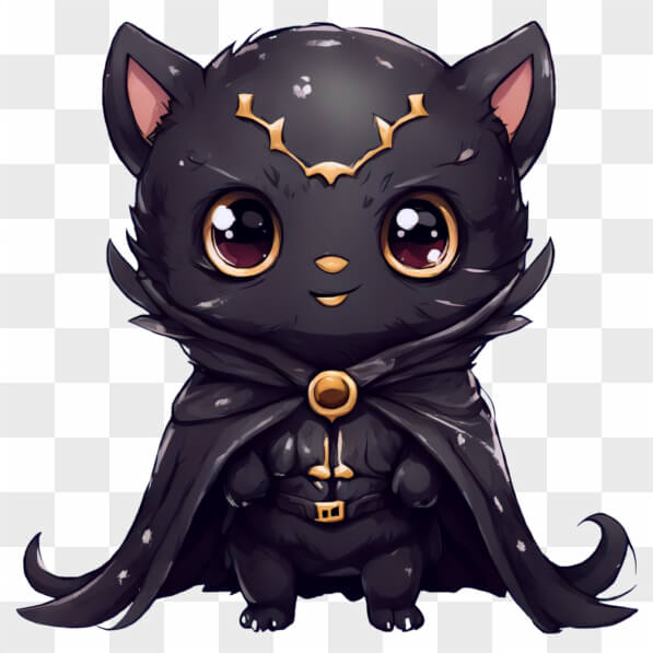 Descarga Gato Negro Kawaii con Capa Dorada y Botas Kawaii En Línea ...