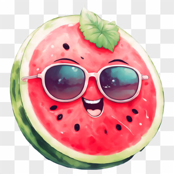 Descarga Sandía de Dibujos Animados Kawaii con Gafas de Sol Kawaii En ...