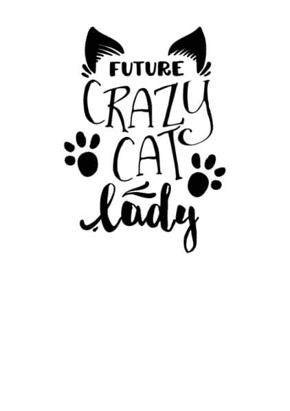 Download Black and White Image of a Cat with Text 'Future Cranky Cats ...
