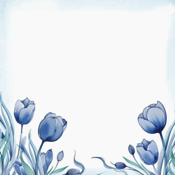 Download Blue Tulip Frame with White Flowers Backgrounds Online ...