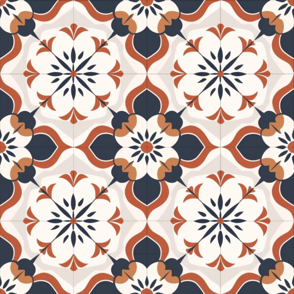 Download Seamless Tile Pattern in Orange, Brown, and White Patterns ...