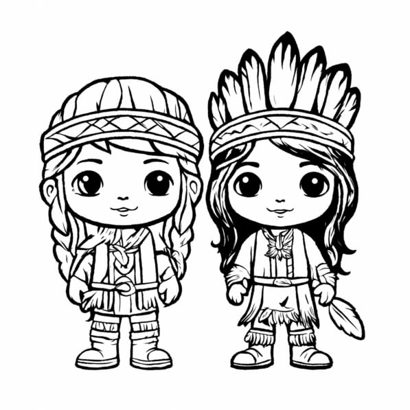 Download Native American Kids Coloring Pages Coloring pages Online ...