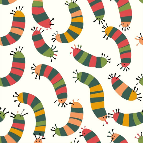 Download Colorful Caterpillar Pattern Patterns Online - Creative Fabrica