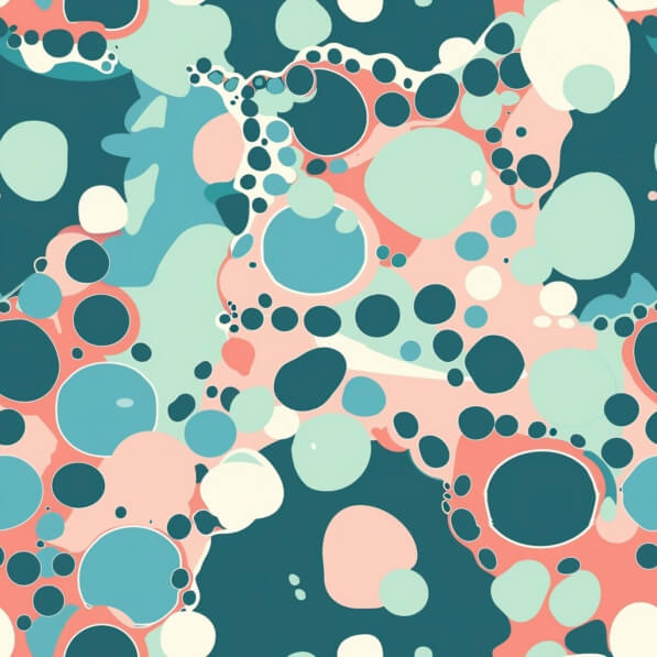 Download Seamless Pattern of Pink, Blue, and Green Bubbles Patterns ...