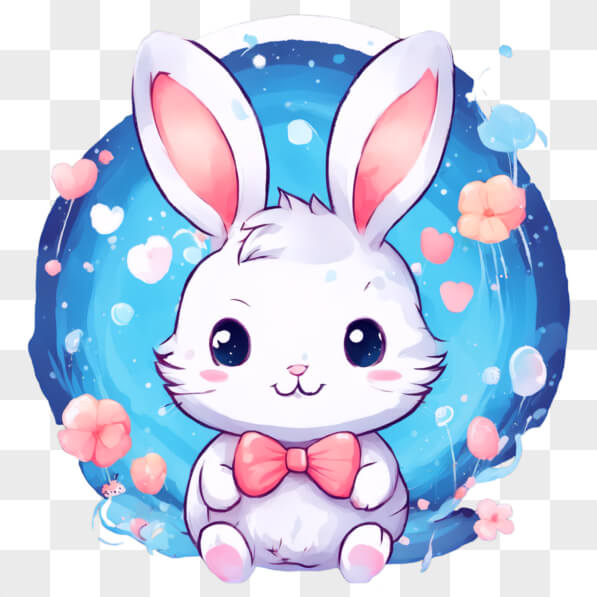 Download Kawaii White Bunny in a Whimsical Setting Kawaii Online ...