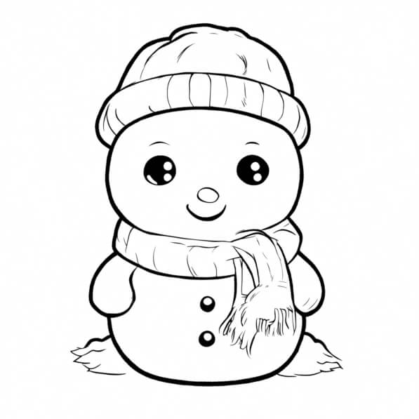 Download Snowman Coloring Page for Kids Coloring pages Online ...