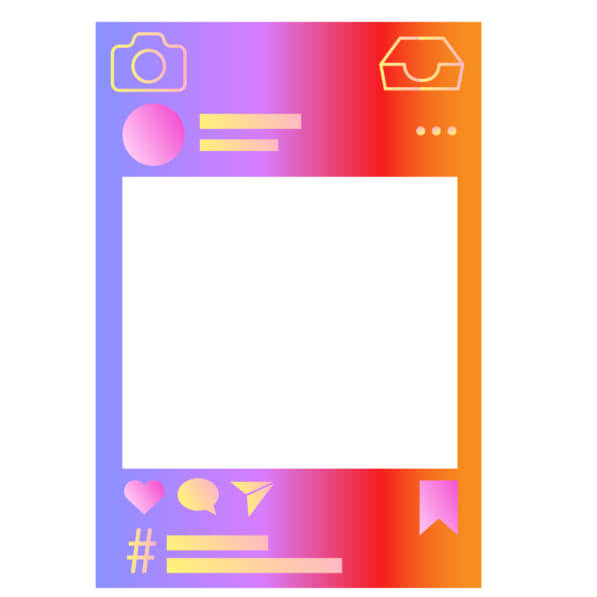 Download Colorful Instagram Frame Frames Online - Creative Fabrica