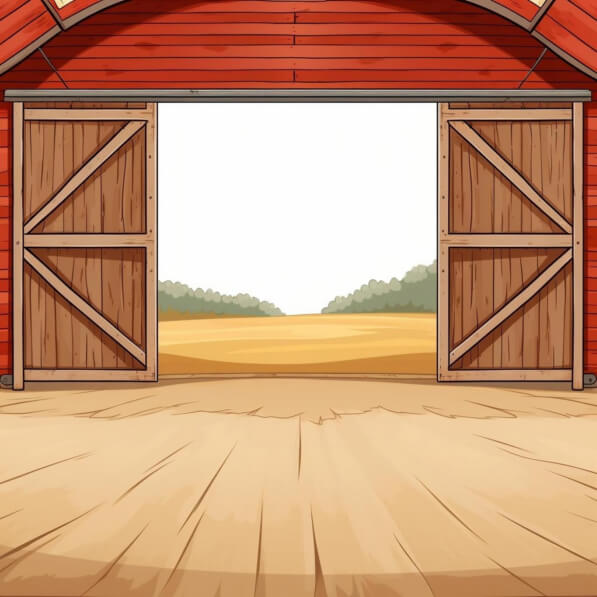 Download Rustic Red Barn with Open Door Backgrounds Online - Creative ...