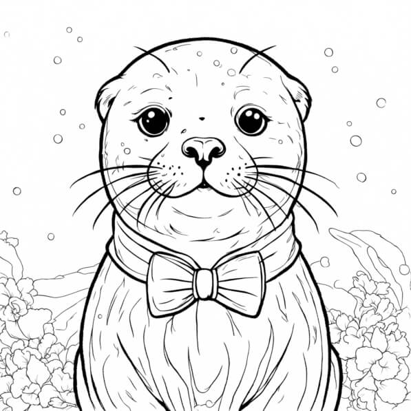 Foca Linda Para Colorear Dibuja Y Colorea Una Foca Kawaii 🌊🎨