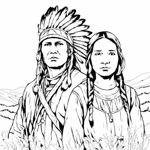 Download Educational Coloring Page: Native American Boys Coloring pages ...