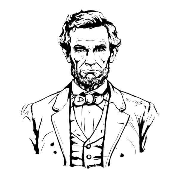 Download Portrait of President Abraham Lincoln Coloring pages Online ...