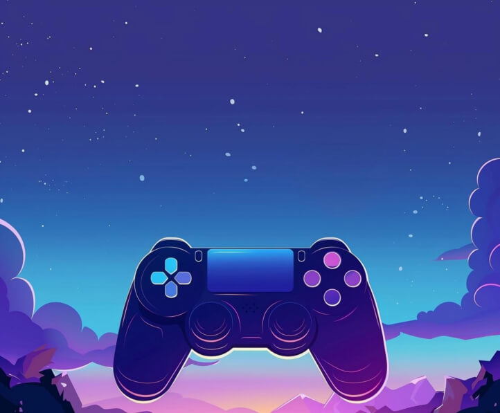 Download Anime-Inspired Gaming Controller with Colorful Clouds and ...