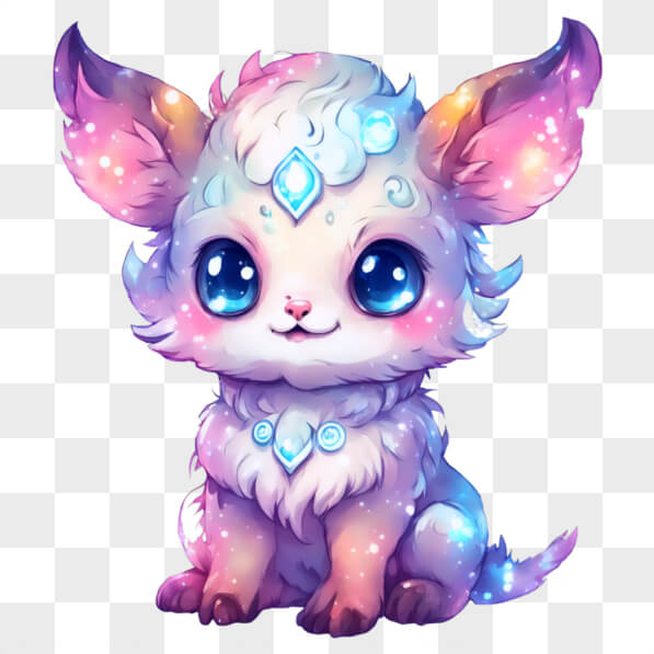 Scarica Cane cartone animato Kawaii con occhi blu e grandi orecchie ...