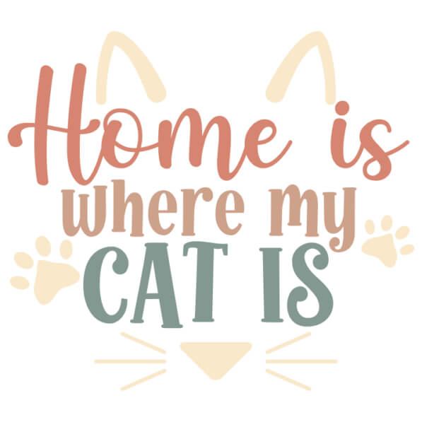 Download Cat with 'home is where my cat is' quote Quotes Online ...