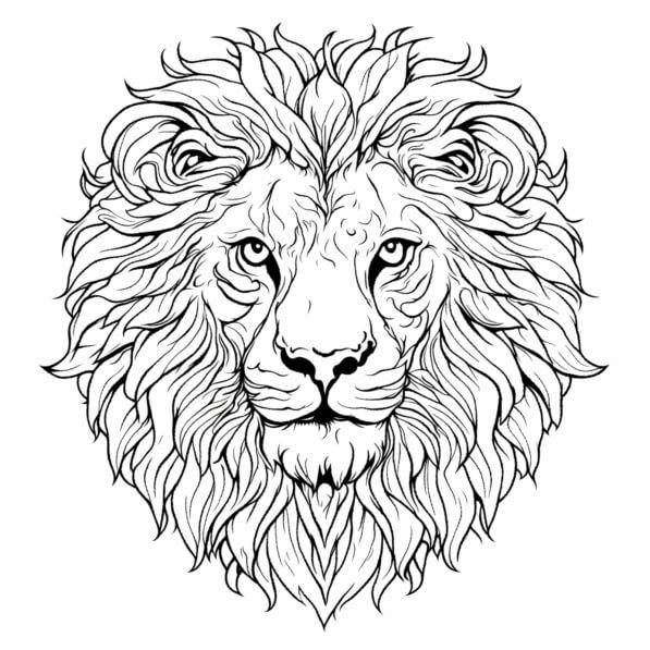Download Lion's Head Coloring Pages Coloring pages Online - Creative ...
