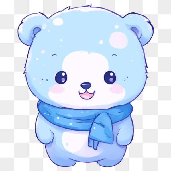 Download Kawaii Blue Teddy Bear Kawaii Online - Creative Fabrica