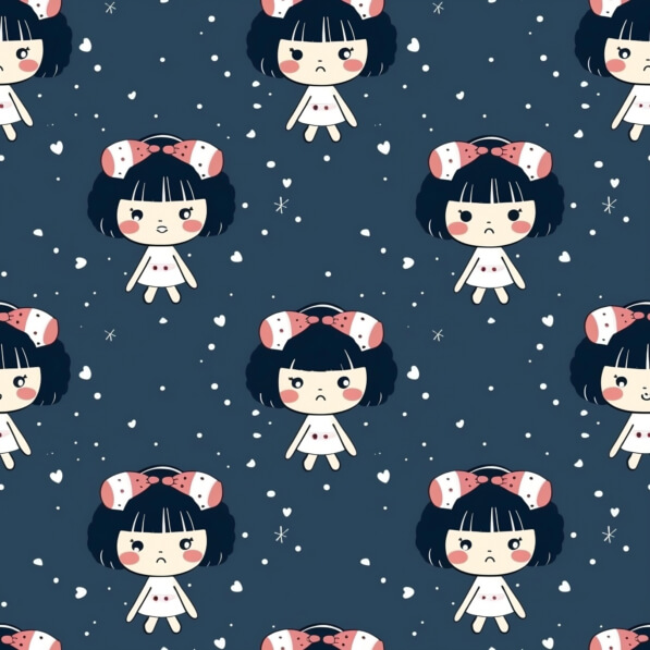 Download Seamless Pattern with Cute Little Girls Patterns Online ...
