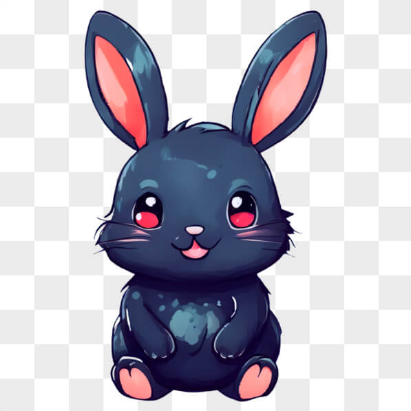 Download Kawaii Black Bunny: Cute and Playful Animal Image Kawaii ...