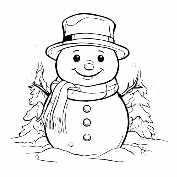 Download Snowman Coloring Pages for Kids: Free Printable Winter Fun ...