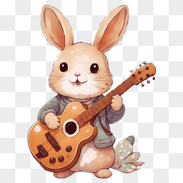 Download Kawaii Bunny Rabbit Playing Electric Guitar Kawaii Online ...