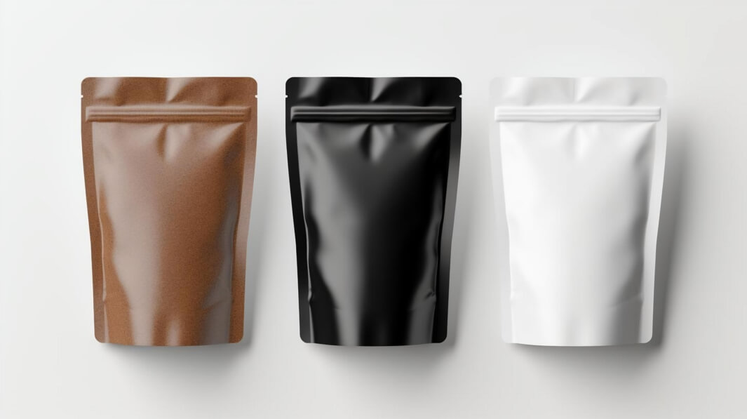 Download Colorful Plastic Pouches for Coffee and Tea Mockups Online ...