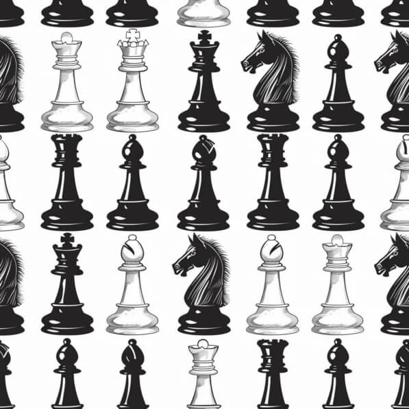 Download Black and White Chess Pieces Seamless Pattern Patterns Online ...