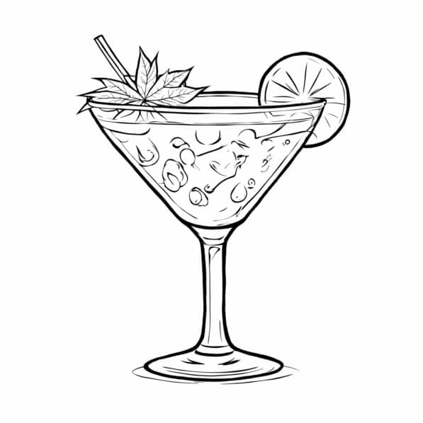 Download Illustration of Martini Glass with Cocktail Ingredients ...
