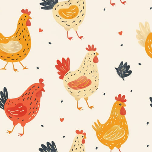 Download Colorful Chicken Seamless Pattern Patterns Online - Creative ...
