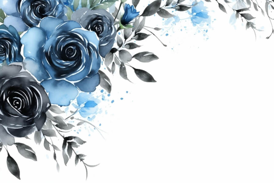 Download Blue and Black Roses on White Background Backgrounds Online ...
