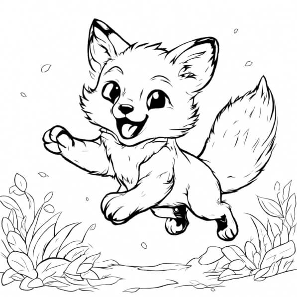 Download Baby Vos Die Door Het Bos Rent Kleurplaten online op Creative ...