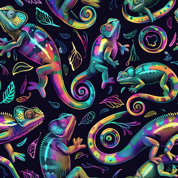 Download Colorful Chameleon Lizard Seamless Pattern Patterns Online ...