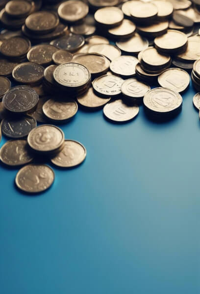 Download Pile of Gold Coins on Blue Background Backgrounds Online ...