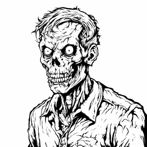 Download Black and White Demon's Head Drawing Coloring pages Online ...
