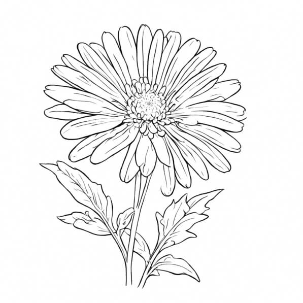 Download Black-and-White Drawing of an Attractive Flower Coloring pages ...