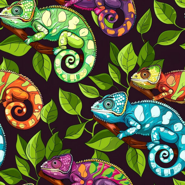 Download Colorful Chameleon Lizard Pattern Patterns Online - Creative ...