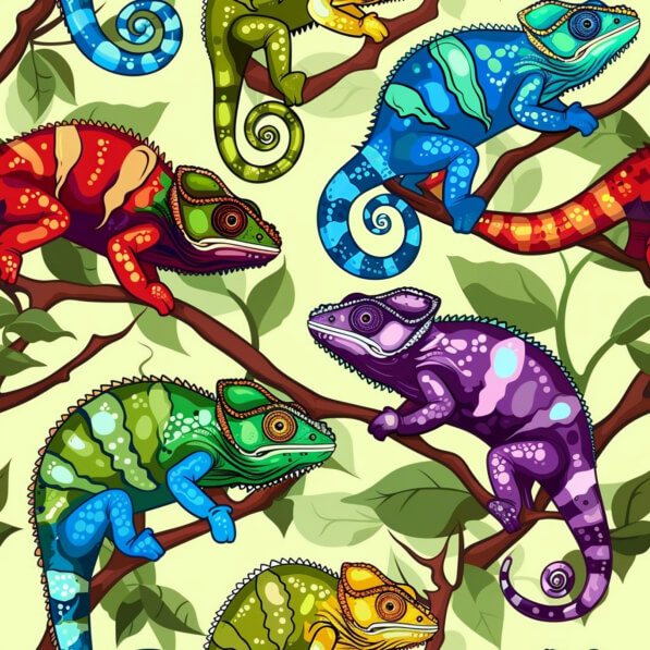 Download Colorful Chameleon Lizard Pattern Patterns Online - Creative ...