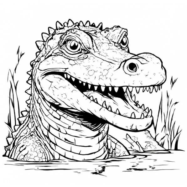 Descarga Página para colorear de caimán Páginas para colorear En Línea ...