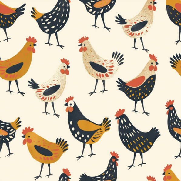 Download Bright and Colorful Chicken Pattern Patterns Online - Creative ...