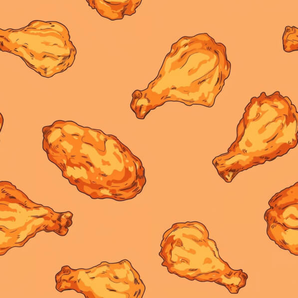Download Seamless Fried Chicken Pattern Patterns Online - Creative Fabrica