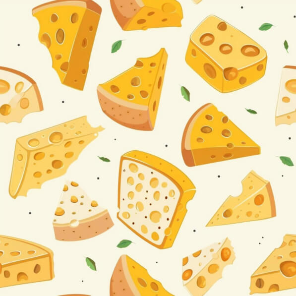 Download Seamless Cheese Pattern with Green Leaves Patterns Online ...